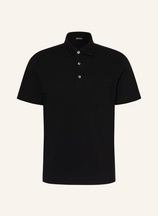 Ermenegildo Zegna Zegna Piqu&eacute;-Poloshirt schwarz