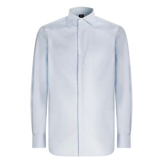 Boggi Milano Homme, Chemises, Bleu, Taille: 4XL Chemise en coton pinpoint coupe droite