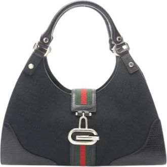 Gucci Sac &agrave; main vintage en toile Pre-owned - Femme - Pre-owned - Noir - Taille: ONE Size