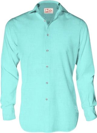 Saint Barth Homme, Chemises, Vert, Taille: S Pamplona Linen Shirt