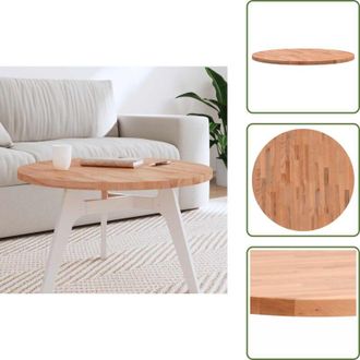 vidaXL Dessus de table &Oslash;70x2,5 cm rond bois massif de h&ecirc;tre - Dessus De Table - Table Basse - Bois Massif - H&ecirc;tre - Plateau De Table
