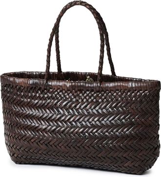 Dragon Diffusion Mini Flat Gora Calfskin Leather Shoulder Bag - Brown