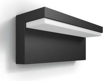 Philips MyGarden - LED-Wandleuchte f&uuml;r den Au&szlig;enbereich 22x8 cm, 2700 k, 4,5 w, Anthrazit 915005378301 - Philips