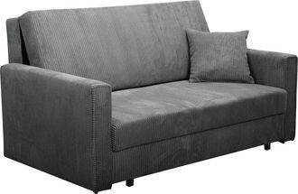 Mirjan24 Sofa Viva Bis Premium III mit Schlaffunktion, Bettsofa, 3 Sitzer Polstersofa mit Bettkasten inkl. Kissen, Sofagarnitur, Schlafsofa, Wohnlandschaft, St