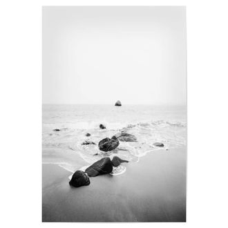 artboxONE Poster 60x40 cm Natur Black & White Ocean hochwertiger Design Kunstdruck - Bild Meer Meer Ozean