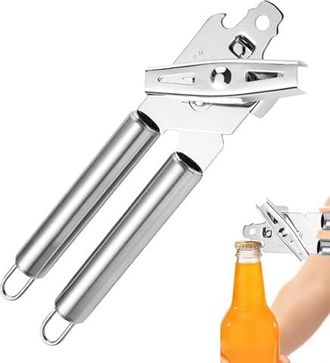 Generic Ouvre-bo&icirc;te multifonction | Ouvre-bo&icirc;te manuel en acier inoxydable robuste | Ouvre-bo&icirc;te manuel multifonction professionnel en acier inoxydable pour l