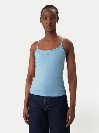 Tommy Jeans Top Essential DW0DW20675 Himmelblau Slim Fit