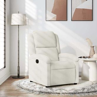 vidaXL Relaxsessel Creme Samt - Vidaxl
