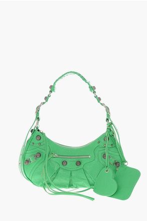Balenciaga Crinkled Leather LE CAGOLE Shoulder Bag with Heart-Shaped Mi Gr&ouml;&szlig;e Uni