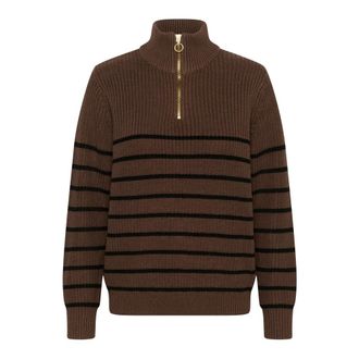 Kaffe KAlioa Zipper Pullover - - Knitwear - Damen - Braun - XS
