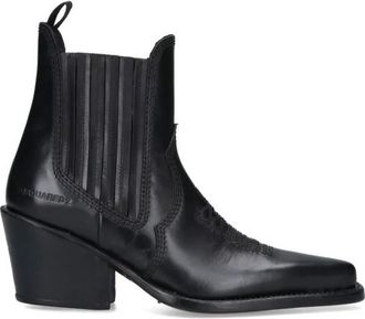 Dsquared2 Stiefel - Classic Black Boots With Smooth Finish - Gr. 40 (EU) - in Schwarz - für Damen