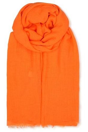 Malito more than fashion malito - &Eacute;charpe tendance pour femme en viscose - &Eacute;charpe l&eacute;g&egrave;re - Couleur unie - Foulard fin - Doux et respirant - S604, Orange, 180 x 90