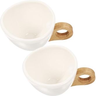 OSALADI Lot de 2 Tasses &agrave; Caf&eacute; en C&eacute;ramique 150 Ml Couleur D&eacute;grad&eacute;e Mug pour Cappuccino et Latte Tasse Multifonction pour Bureau et Maison