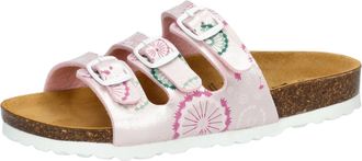 Lico Jungen M&auml;dchen Bioline Flower Kids Pantoletten, Rosa/Weiss, 27 EU