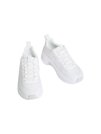 Calvin Klein Plateausneaker CALVIN KLEIN CHUNKY RUN CKSTRIPE LUP SP KN, Damen, Gr. 38, wei&szlig;, Textil, Minimalmuster, unifarben, Basic, Schuhe Plateausneaker, Chunky