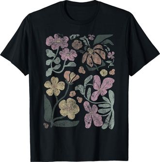 Trendy Apparel Distressed Flower Garden Vintage Floral T-Shirt