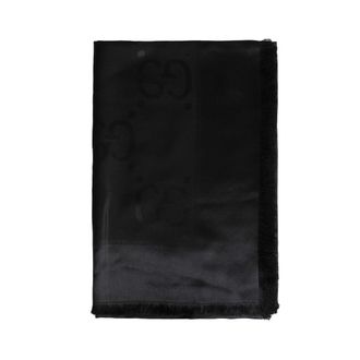 Gucci GG Jacquard Silk Wool Shawl