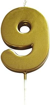 Ciao Italy Gold Zahlenkerze 9 (6 cm), 21449