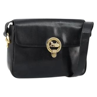 Celine Sac &agrave; bandouli&egrave;re vintage en cuir doccasion - Femme - Pre-owned - Noir - Taille: ONE Size
