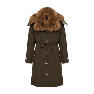 Moncler Halicte Long Down Parka - - Coats - Damen - Gr&uuml;n - M