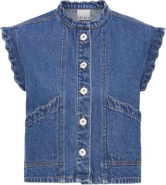 Ichi Ichi, Femme, Blouses et Chemises, Bleu, Taille: 42 FR Chemise en jean