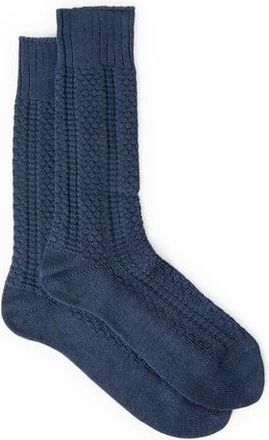 Falke Kniestrümpfe aus Schurwollmischung in Blau