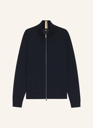 HUGO BOSS Strickjacke H-Idino Regular Fit blau