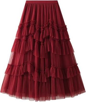 Generic Tutu Danse Classique Femme- Jupe Trapeze Tutu Unie pour &agrave; Volants Costumes dhalloween Color&eacute;S pour Filles