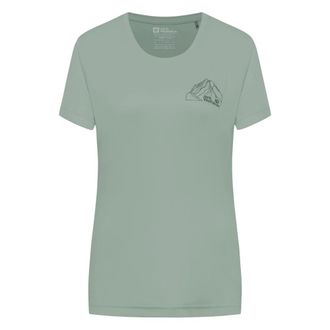 Jack Wolfskin Femme, Sport, Vert, Taille: 38 FR Peak Graphic T