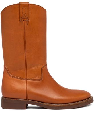 Buttero stitch detail boots - Marron