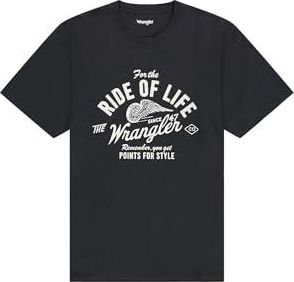 Wrangler Americana Tee T-Shirt, Faded Black, XL Hommes