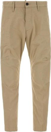 Dsquared2 Homme, Pantalons, Beige, Taille: M Pantalon Chino en Coton Stretch