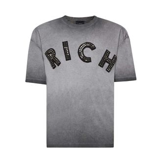 John Richmond T-Shirt mit aufgedruckter Schrift - - Tops - Herren - Grau - L