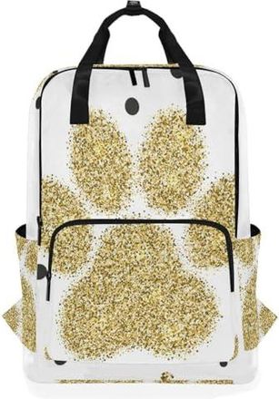 Mnsruu Sac à dos polyvalent décontracté antivol pour ordinateur portable pour femme, sac à dos doré à paillettes pour adolescentes, filles, collègues, hommes