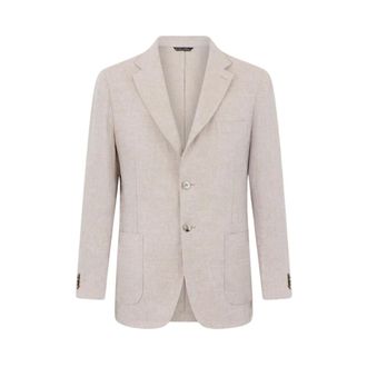 Brooks Brothers Homme, Vestes, Beige, Taille: L Blazer en lin uni