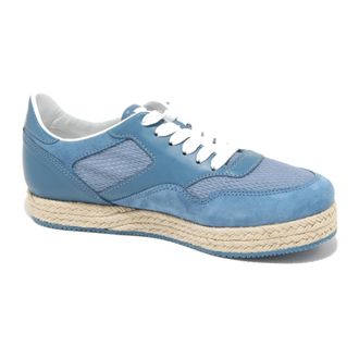 Hogan Stylische Stoffschuhe mit Seilsohle - - Shoes - Damen - Blau - 39 1/2 EU