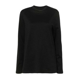 Jil Sander Femme, Sweatshirts et sweats &agrave; capuche, Noir, Taille: 36 FR T-Shirt Logo au Dos