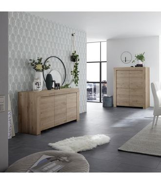LC spa home24 Sideboard Firenze I 138 x 81 x 42cm Beige/Eiche Dekor