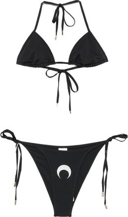Marine Serre Femme, Maillots de bain, Noir, Taille: 40 FR Triangle Jersey Bikini Set