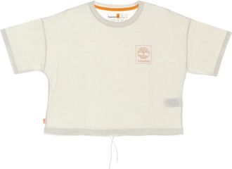 Timberland Cropped T-Shirt Kurzarm - - Tops - Damen - Beige - M