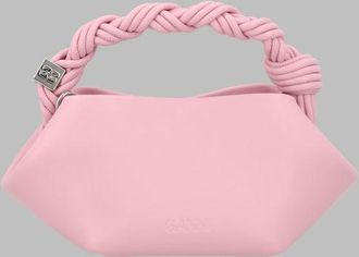 Ganni Womens Mini Bag Bou Pink Recycled Leather Handbags Hand