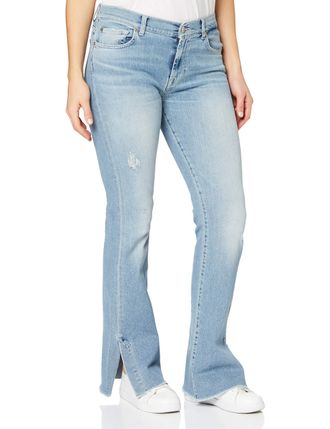 7 For All Mankind Womens Bootcut Jeans, Light Blue, 27
