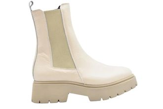 Janet & Janet Stiefel - Lace-Up Camel Leather Flat Shoes - Gr. 39 (EU) - in Beige - f&uuml;r Damen