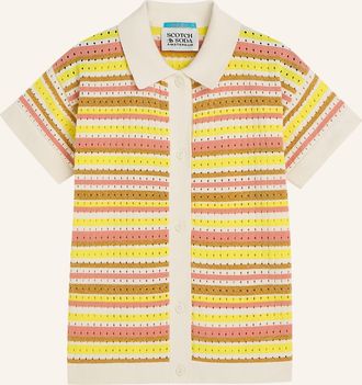 Scotch & Soda Strickjacke Mit Glitzergarn gelb