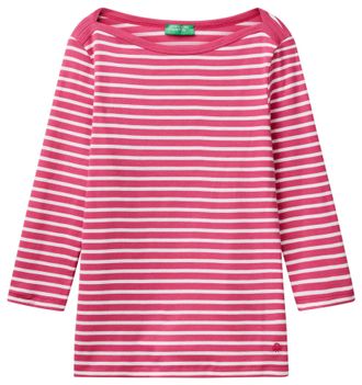 Benetton Damen M/L 30ysd109w T-Shirt, Wei&szlig;, X-Small