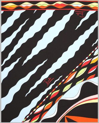 Emilio Pucci Printed Silk Scarf - Multicolor