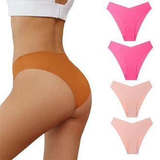 Generic Culottes de bikini pour femmes - Sous-v&ecirc;tements extensibles sans couture - Sous-v&ecirc;tements invisibles et respirants - Coupe en V - Hipster dentra&icirc;nemen