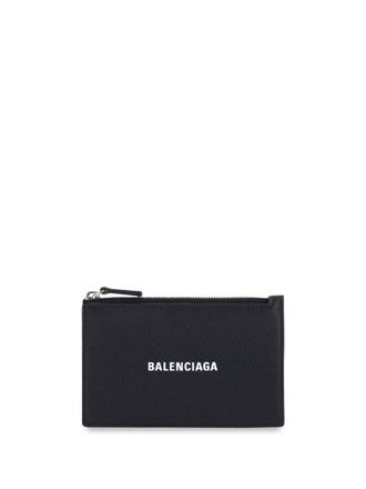 Balenciaga portefeuille Cash &agrave; logo imprim&eacute; - Noir