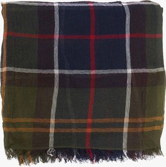 Barbour Echarpe tartan Welton en coton et lin