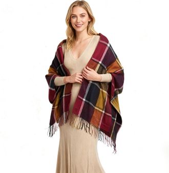 Miss Lulu Oak & Tea Damen Schals Winter Warm Tartan Schals Kaschmir Gef&uuml;hl Wraps, Schal Geschenke f&uuml;r Frauen (Lila)